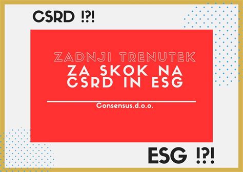 Csrd In Esg Celovito Poročanje Cp