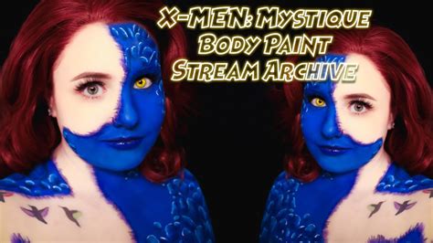 X Men Mystique Body Paint Youtube