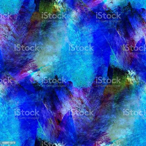 Abstract Blue Purple Seamless Texture Watercolor Brush Strokes Stock