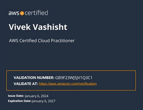 Awscertified Cloudcomputing Aws Continuouslearning Cloudpractitioner Vivek Vashisht