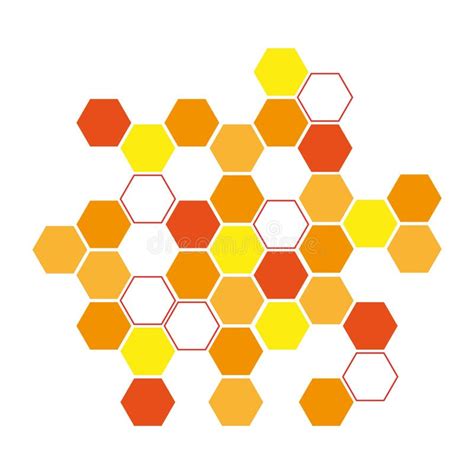 Hexagonal Honeycomb Shapes Colorful Geometric Pattern Abstract Hexagon Layout Vector Bold