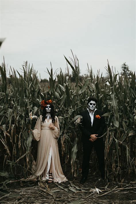 Creepy Chic Halloween Fun Before This Couple Says I Do Irl Chic