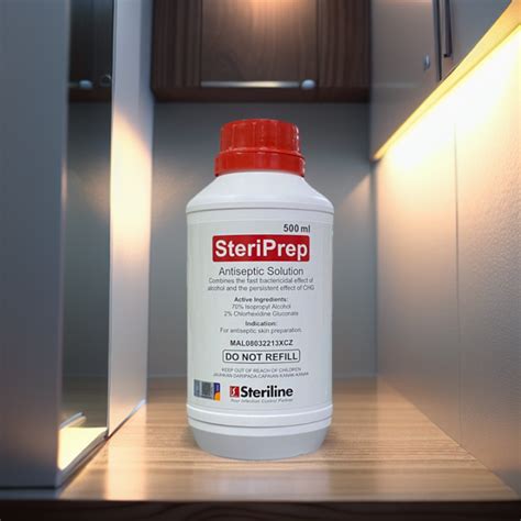 Steriprep Antiseptic Solution 500ml Bot Chlorhexidine Gluconate Povidone Iodine Isopropyl