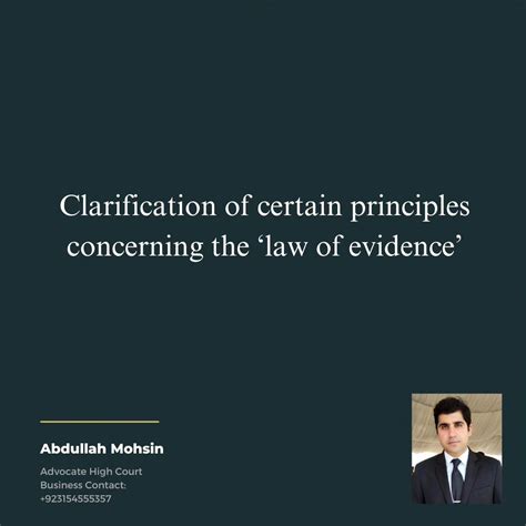 Abdullah Mohsin On Linkedin Pakistanlegalsystem Evidencelawpakistan Legaleducationpk…