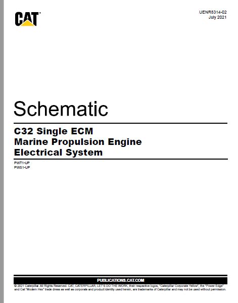 En Cat Marine Products C32 Single Ecm Propulsion Engine Electrical