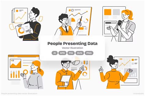 People Presenting Data Illustration Vecteno