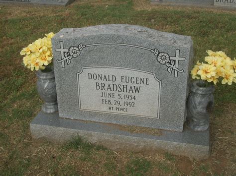 Donald Eugene Bradshaw 1934 1992 Find A Grave Memorial