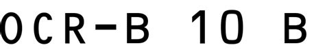 La Famille De Polices Ocr B 10 Bt