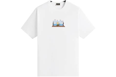 Kith X Peanuts Ocean View Classic Logo Tee White Mens Ss25 Us