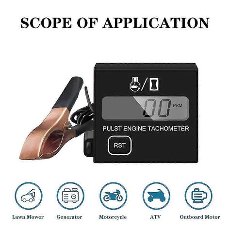 Digital Chainsaw Tachometer Small Engine Tachometer Digital Display Pulse Speedometer Motorcycle