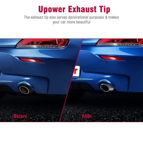 Upower 4 To 10 Exhaust Tip Mirror Polished 4 Inch Inlet 10 Inch