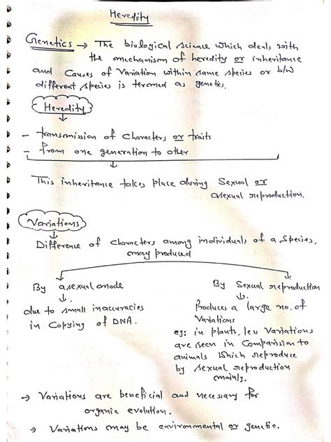 Heridity Class 10 Pdf