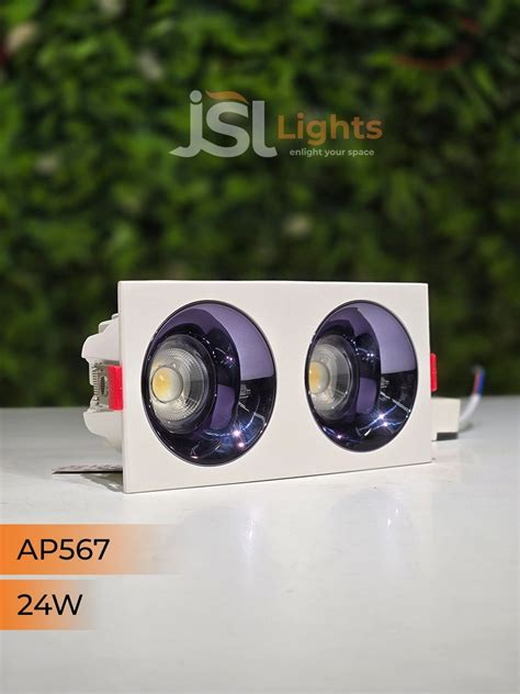 Apra567 24w Pkw Pb Square Recessed Linear Cob Downlight