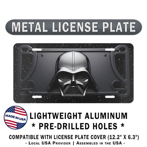 Darth Abyss Insignia License Plate Gloss Aluminum Sith Lord Fan T