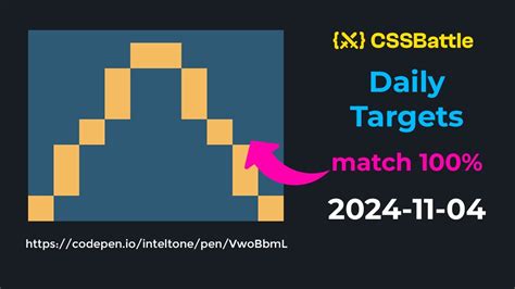 Css Battle Daily Targets 2024 11 04 Match 100 полностью