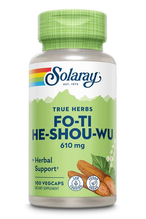 Solaray Fo Ti Ho Shou Wu 100 Capsules Vitacost