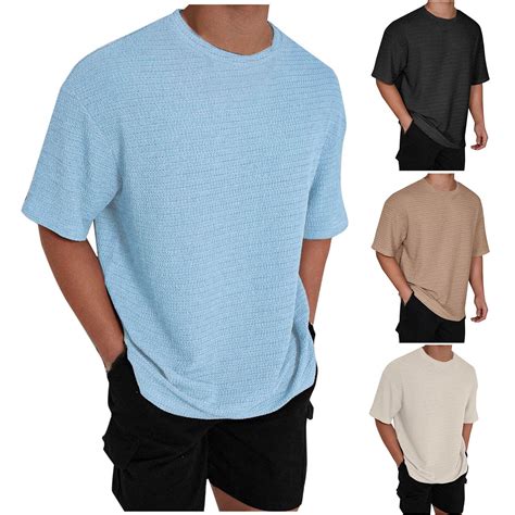 Fanxing Slim Tall Tee For Men Stretch Fitted Crew Neck Perfect For Tall