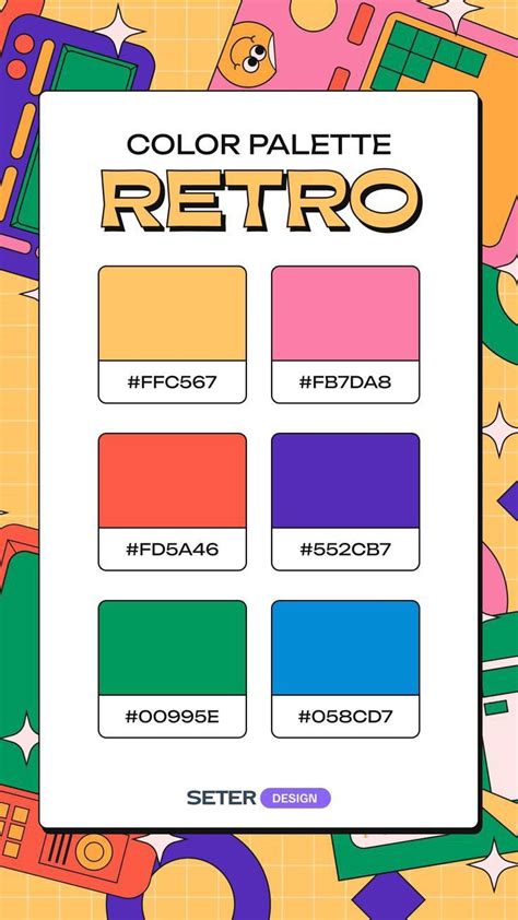 Retro Color Palette 90s Nostalgia In Yellow Pink Orange