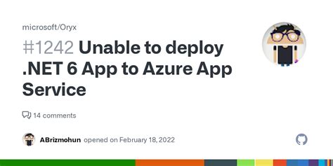 Unable To Deploy Net 6 App To Azure App Service · Issue 1242