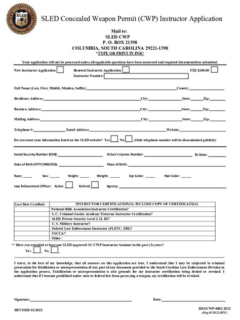Sled Cwp Instructor 2022 2025 Form Fill Out And Sign Printable Pdf