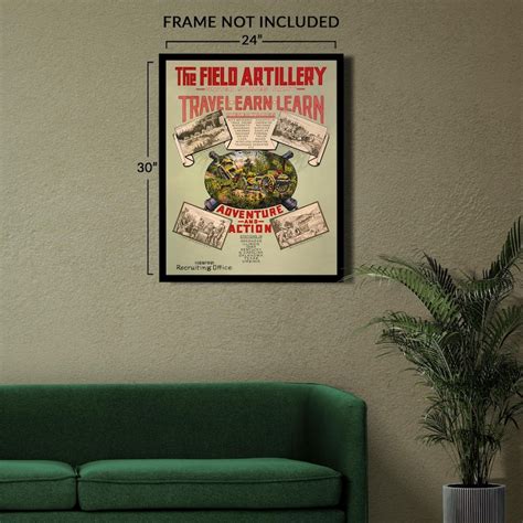 1920 The Field Artillery Poster Photo Vintage Poster Photo Of Us Army