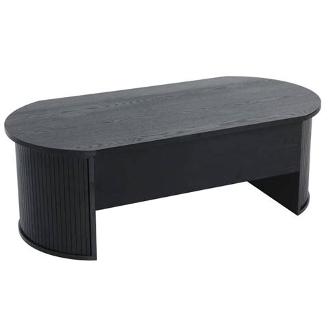 Table Basse Ovale Relevable En Mélaminé Effet Bois Oviala