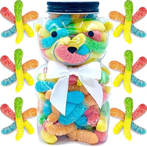 Candy T Ready Plastic Jar Stuffed With Sweet Gummies Candy 1 Lb Gummie Candies In Bear