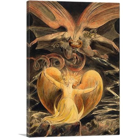 William Blake Red Dragon Woman Clothed Sun 1805 Old