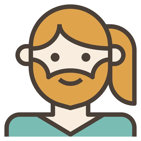 Frau Bart Transgender Lgbt Mtf Avatar Clip Art Symbol 13659405 Vektor