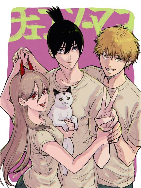 Power Denji And Aki 🎨 荒野 イラスト アニメ ラブ 壁紙 アニメ