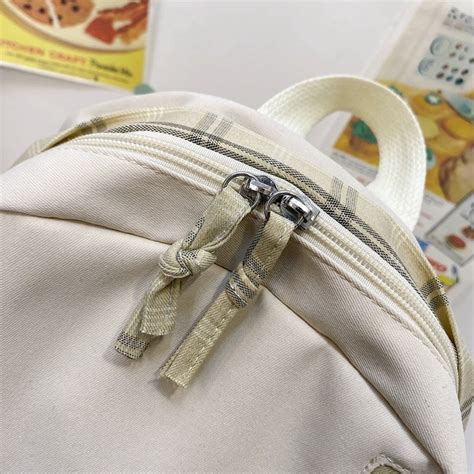 Cute Plaid Two Tone Pastel Backpack Kawaiies