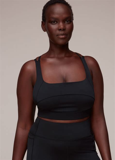 Black Square Neck Sports Bra Whistles Whistles Uk