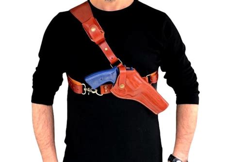 Colt Python 357 Magnum Leather Chest Holster Brown Or Black Etsy