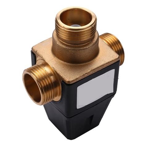 Ball Valve 1 Pcs 3 Way External Thread Brass Thermostatic Mixing Valve