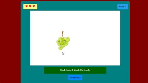 Fruits Catcher Game Using Html And Css In Jquery With Source Code