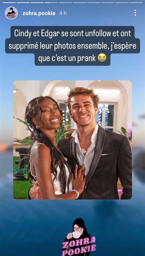 Cindy Et Edgar Love Island Séparés Je Ne Suis Plus Avec Edgar
