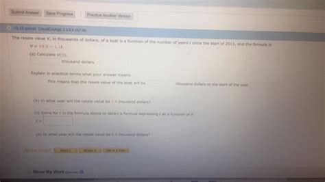 Solved Submit Answer Save Progress Practice Another Version