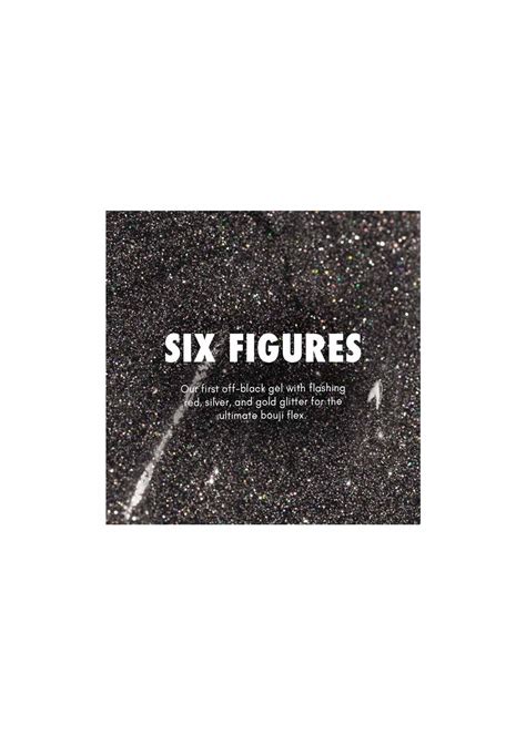 Six Figures Off Black Gel Polish Luxurious Glitter Drama Collection