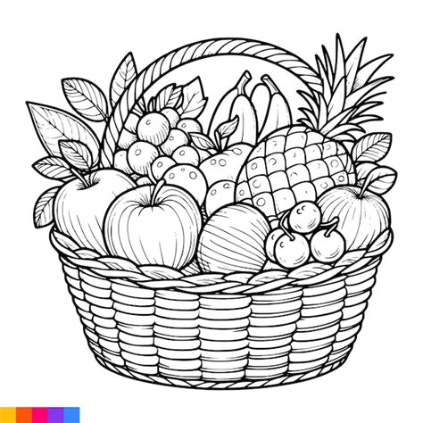 Silhueta De Cesta De Frutas Fruta Cesta Silhueta Ilustração 47446883
