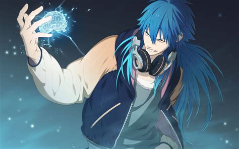 Ragazza Anime Con Capelli Blu E Spada