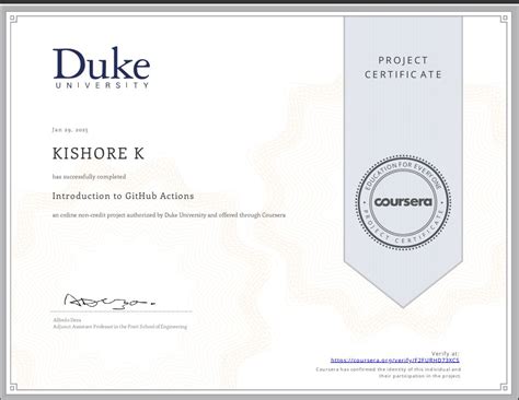 Github Coursera Dukeuniversity Kishore K