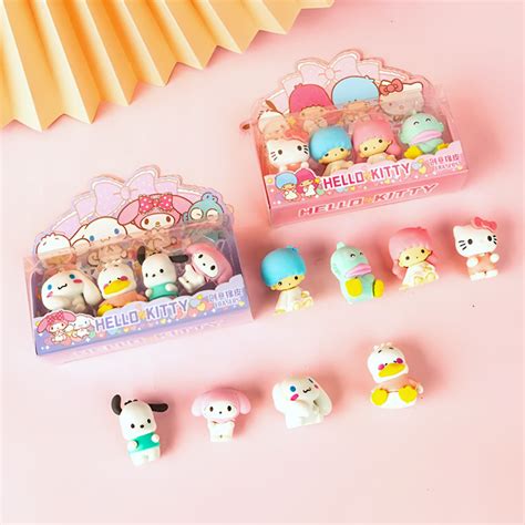 Sanrio Characters Pencil Erasers Set Of 4 Kawaii Pen Shop
