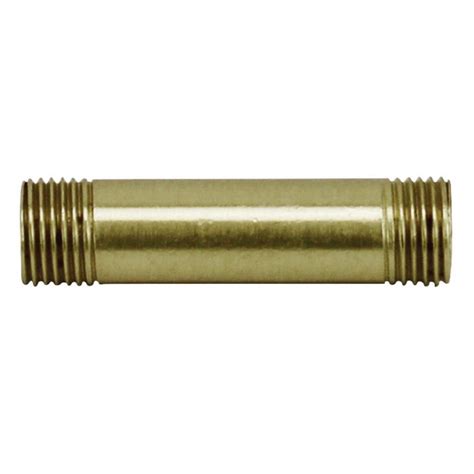 Outside Threaded Steel Pipe Satin Brass Finish