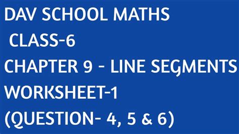 D A V Math Class Line Segments YouTube