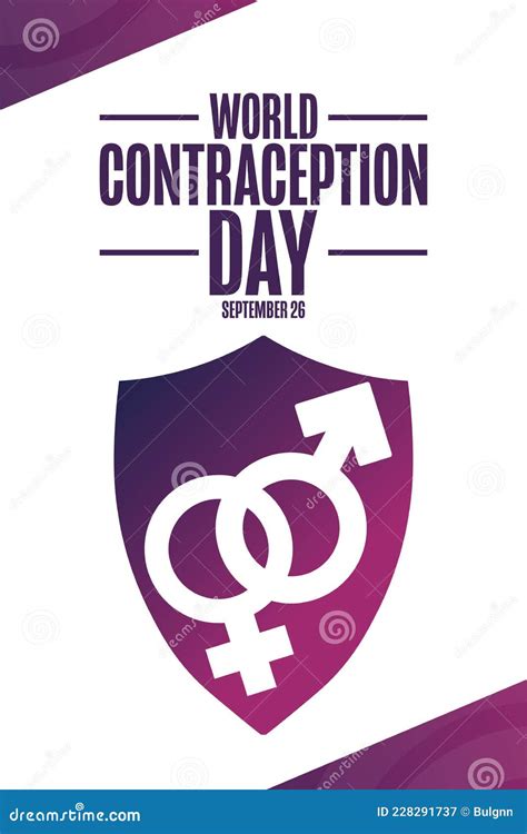 World Contraception Day September 26 Holiday Concept Stock Vector