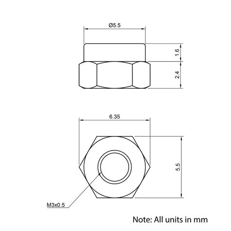 M3 Nyloc Hexagon Nut A2 Stainless Steel Ooznest