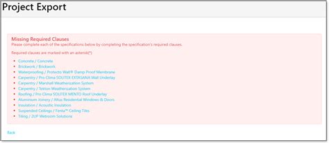 Missing Required Clauses Notification Smartspec