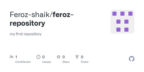 Github Feroz Shaik Feroz Repository My First Repository