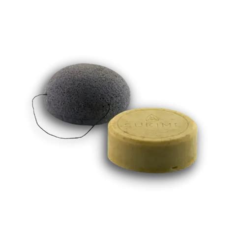 Sukimes Moringa Face Cleansing Bar And The Natural Konjac Sponge With Activated Bamboo Charcoal