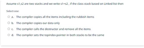 Solved Assume S1s2 ﻿are Two Stacks And We Write S1s2 ﻿if